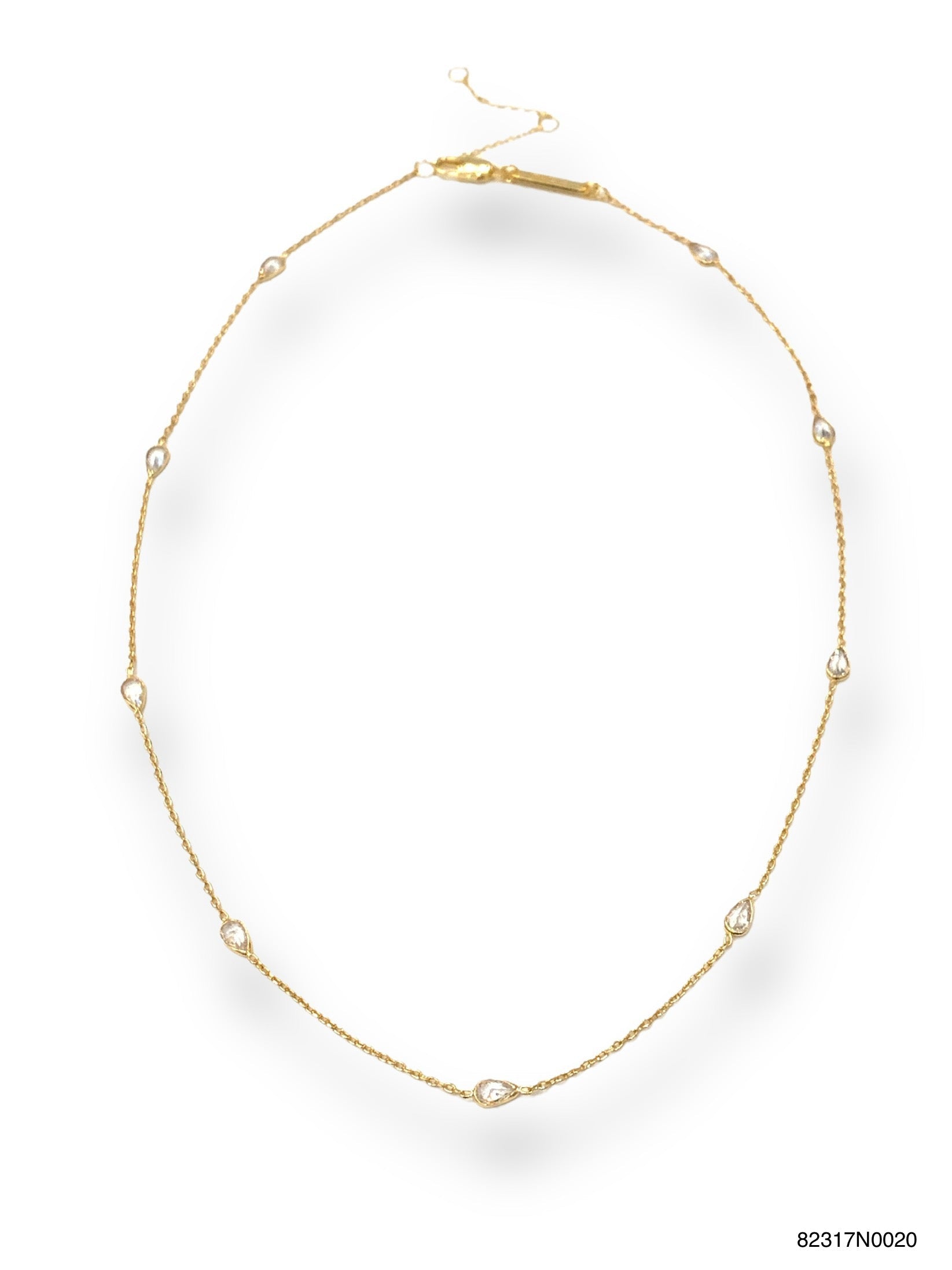 Harper Short Necklace- Pear cut – Birdies of St Simons